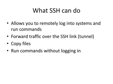 Ppt Ssh Basics Simplified Guide For Secure And Efficient Remote