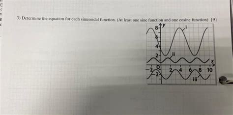 Solved Determine The Equation Fir Each Sinusoidal Fuction