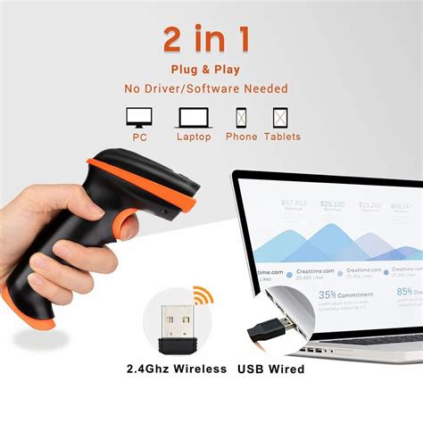 Tera Handheld Barcode Scanner Bluetooth Wireless Linear Laser At Rs