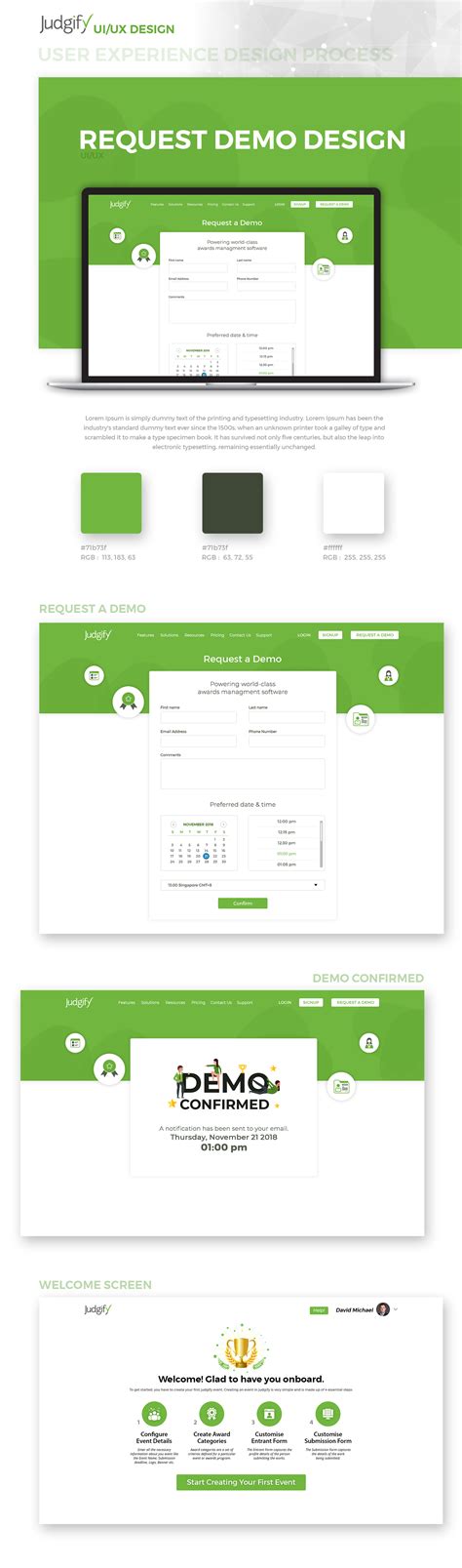 UI UX Design Request A Demo On Behance