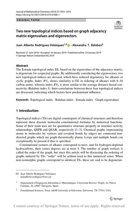two new topological indices based on graph adjacency matrix eigenvalues
