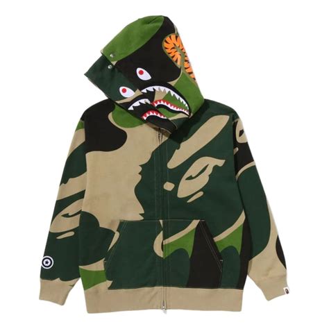 A Bathing Ape Mega Abc Camo Double Shark Relaxed Fit Full Zip Hoodie