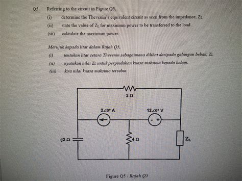 solved q5 ﻿refering to the circuit in figure q5 i