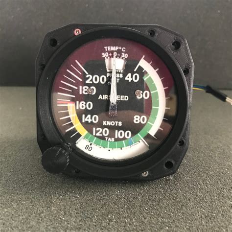 Airspeed Indicator With True Airspeed Calibration Cessna 172 Kit Or Assembled Captain Bob