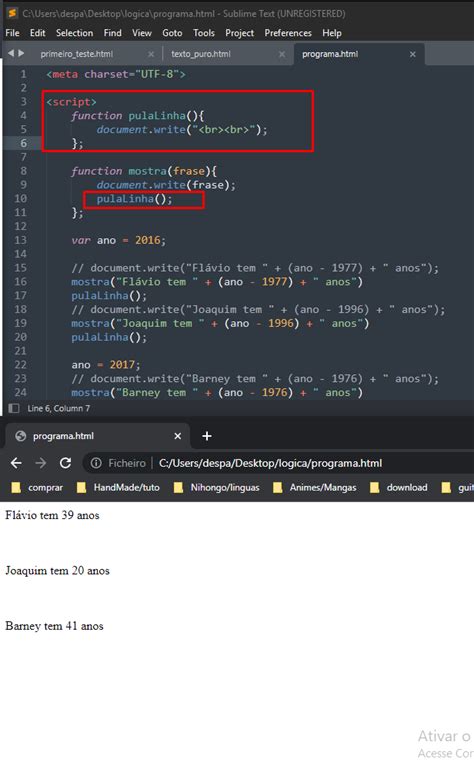 Dúvida tag quebrando e pulando linha após ser inserida em função JavaScript e HTML