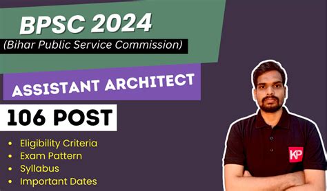 Bpsc Recruitment 2024 For Assistant Architect 106 Post Last Date