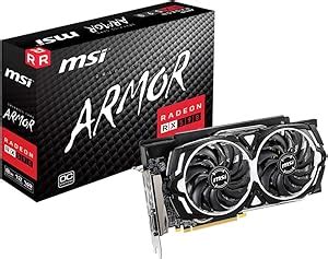 MSI RADEON RX 590 ARMOR 8G OC Graphics Card 8GB GDDR5 1565Hz AMD Polaris 30 XT GPU 2x