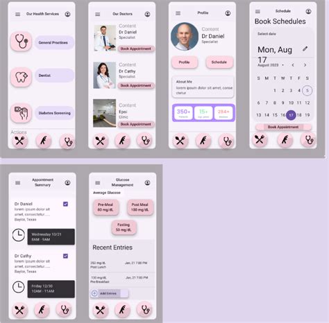 Prototype Of Kp App Process To Book Diabetes Screening Figma