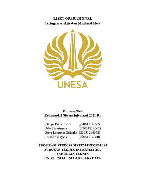 Kelompok 3 Model Jaringan Asiklis Dan Maximal Flow Pdf