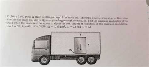solved problem 3 40 pts a crate is sitting on top of the