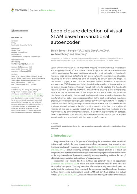 pdf loop closure detection of visual slam based on variational