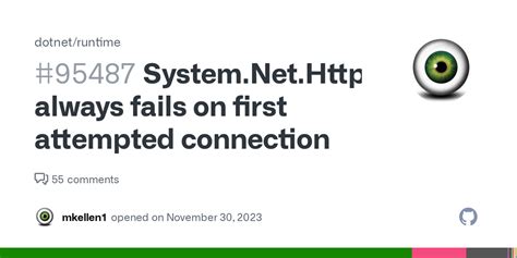 System Net Httpclient Always Fails On First Attempted Connection Issue Dotnet