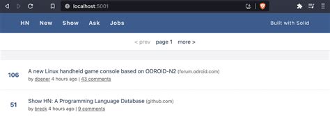 Localhost 5000 Results In 403 Error · Issue 11 · Solidjssolid Hackernews · Github