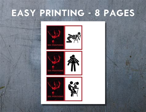 Sex Game 24 Sex Position Cards Printable Sexy Card Game Etsy