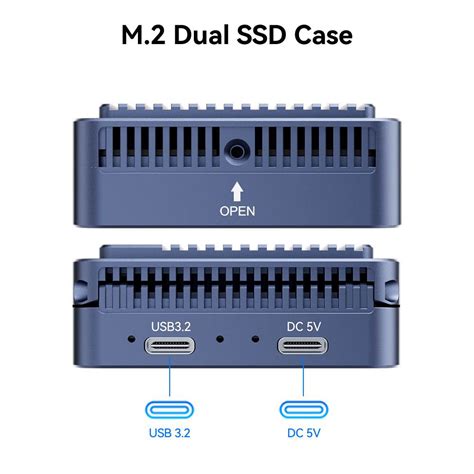 Acasis Usb 32 20gbps Dual Disk M2 Nvme Hard Disk Array Case