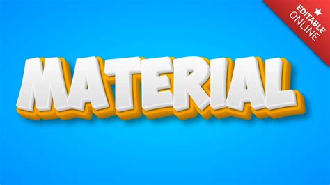 Material Text Effect Generator