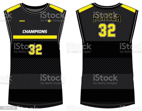 민소매 탱크 탑 농구 저지 플랫 스케치 디자인 남성과 여성을위한 전면 및 뒷면 보기와 추상 패턴 스포츠 저지 개념 농구 배구 저지 테니스 배드민턴 0명에 대한 스톡 벡터