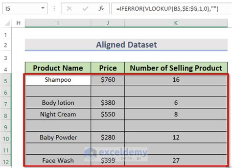 How To Align Two Sets Of Data In Excel 6 Examples ExcelDemy