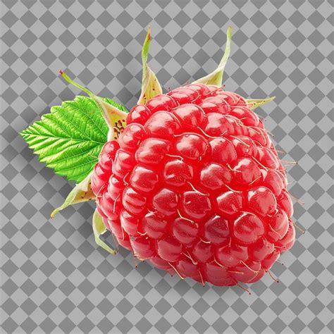 Raspberry Fruit With Small And Round Shape And Bright Red Co Isolated