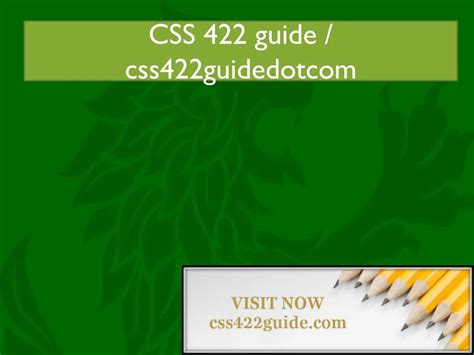 Ppt Css 422 Guide Css422guidedotcom Powerpoint Presentation Free