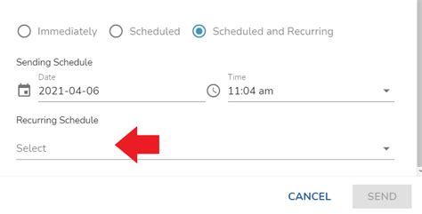 schedule a recurring text message liondesk