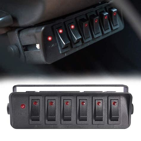 Gang Rocker Switch Box Toggle Switch Panel For Jeep Boat Truck WD SUV V V EBay