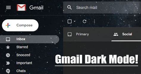 how to enable dark mode in gmail for web in 2021