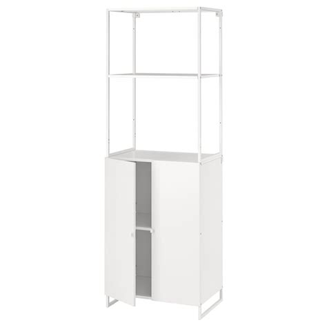 Jostein Shelving Unit With Doors Inoutdoorwhite 61x44x180 Cm Ikea Malaysia