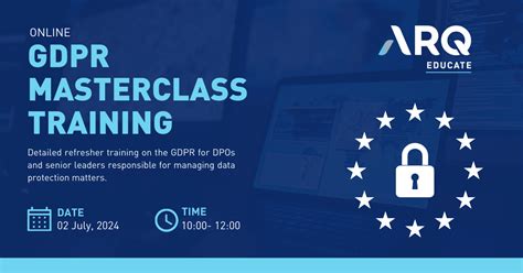Gdpr Masterclass Online Training Arq Educate