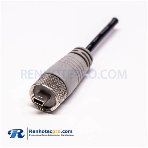 Ip Waterproof Panel Mount Mini Usb Connector Male Molding Cable Renhotecpro Com