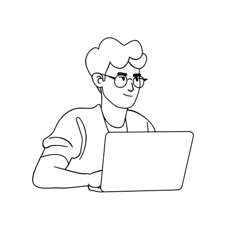 Premium Vector Simple And Expressive Content Creator Cartoon