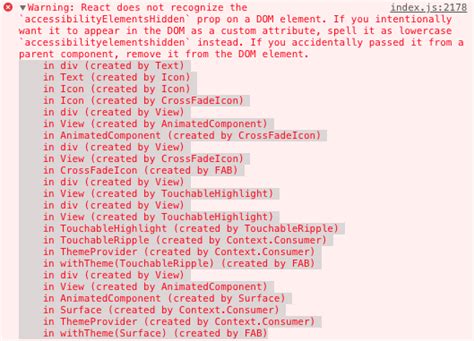 accessibility warning when use in `react native web` · issue 668