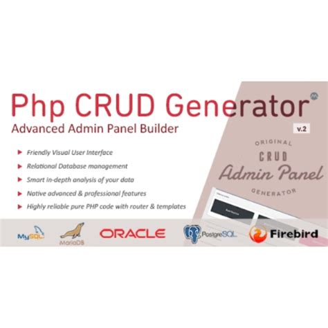 PHP CRUD Bootstrap Dashboard Generator PHPCG At Only WPSHOP