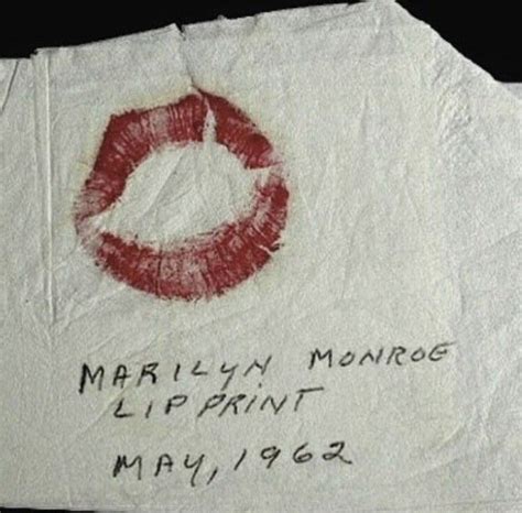 Marilyn Monroe Lip Print May 1962 💋 Lips Print Marilyn Monroe