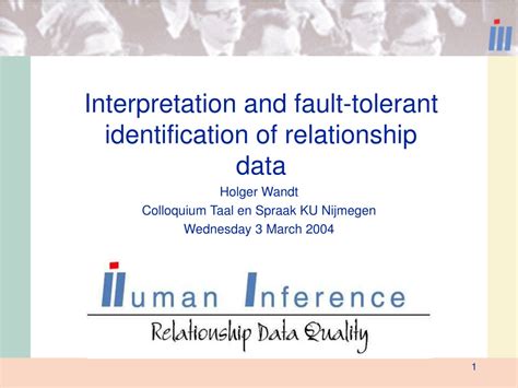 Ppt Interpretation And Fault Tolerant Identification Of Relationship