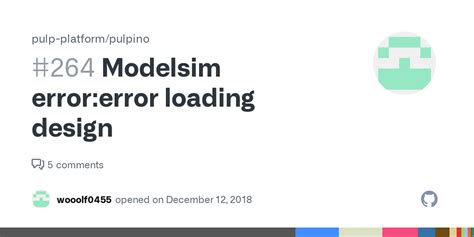 Modelsim Error Error Loading Design Issue Pulp Platform Pulpino Github