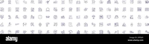 Analytics Line Icons Signs Set Design Collection Of Analytics