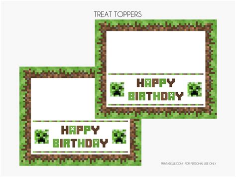 Minecraft Birthday Clipart