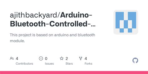 GitHub Ajithbackyard Arduino Bluetooth Controlled Car This Project Is Based On Arduino And