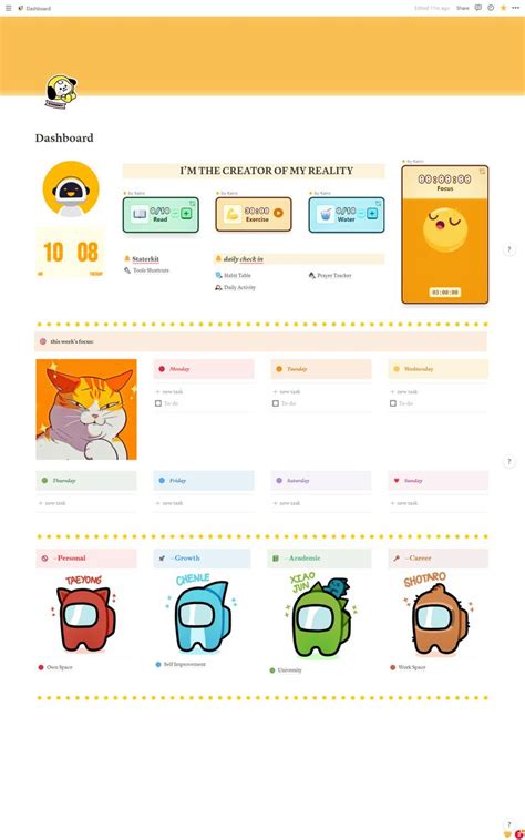 Cute Colorful Notion Homepage Template Kairo Cute Colorful Notion Homepage Template Kairo