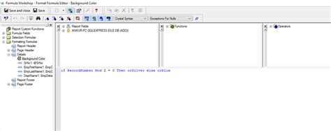 if then formula for alternating colors in crystal reports topacu