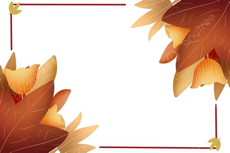 가을 일러스트 단풍 테두리 가을의 시작 가을 단풍잎 PNG 일러스트 및 PSD 이미지 무료 다운로드 Pngtree