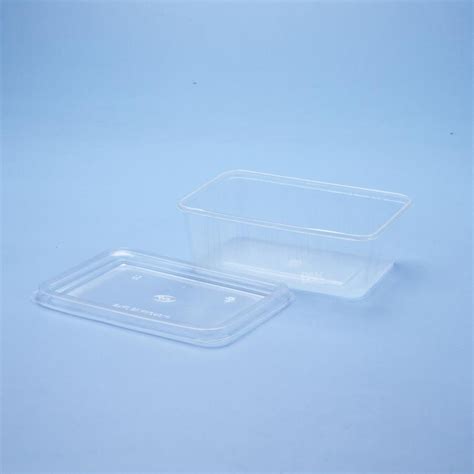 กล่องอาหาร Pp ใส 750 กรัม ลายเส้น Ep ฝา 25 Pcs Pack Paksupply