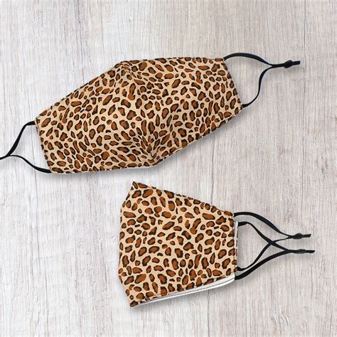 Fashionable Fabric Cheetah Print Face Mask Durable And Reusable Love Kates