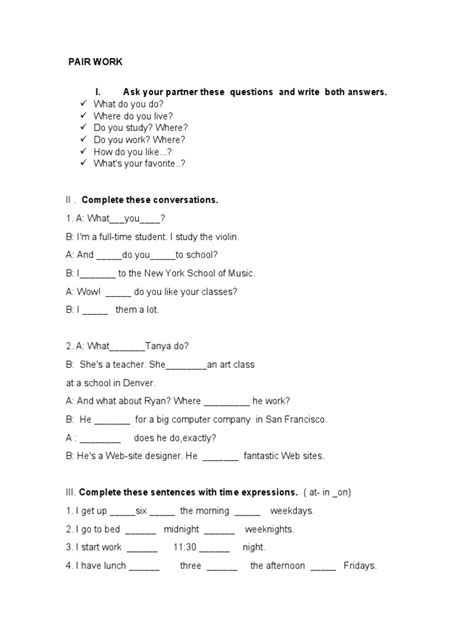 worshop units 1 and 2 level iii pdf workweek and weekend
