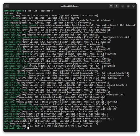 在 Ubuntu 中使用 apt 命令列出可升级的软件包 Linux 中国 知乎