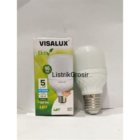Jual Lampu LED T Bulb VISALUX KAPSUL W W W W W Watt W Watt Putih Shopee Indonesia