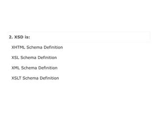 Service Oriented Architecture Unit 1 XML Schema PPT