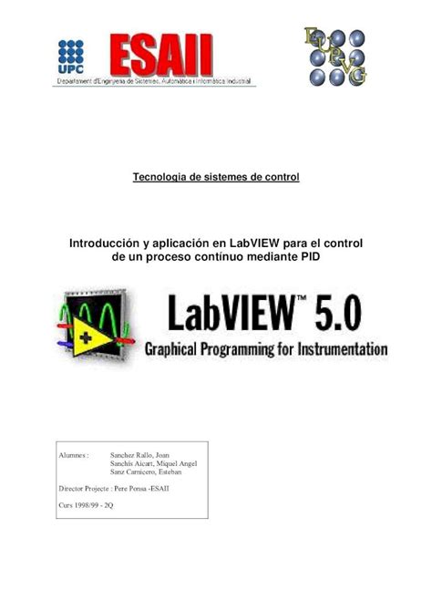 pdf aplicación en labview para el control de un proceso mediante pid