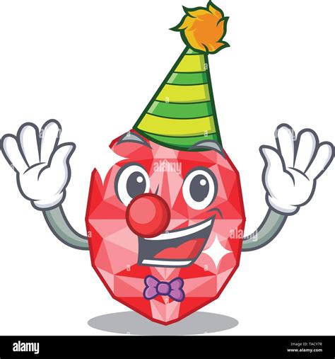 Clown Ruby Gems In The Mascot Shape Stock Vector Image Art Alamy